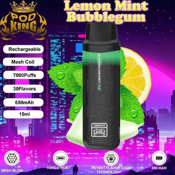 PUFF BAR MIGHTY KING SUPREME 7000 PUFFS DISPOSABLE RECHARGEABLE DEVICE ...