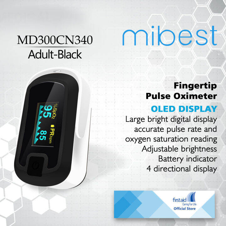 Mibest OLED Fingertip Pulse Oximeter Black & Rose Gold MD300CN340 ...