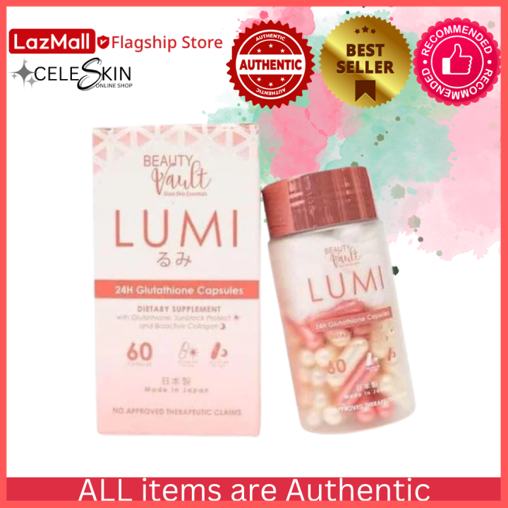 Lumi 24H Glutathione Capsules by Beauty Vault (60 capsules) | Lazada PH