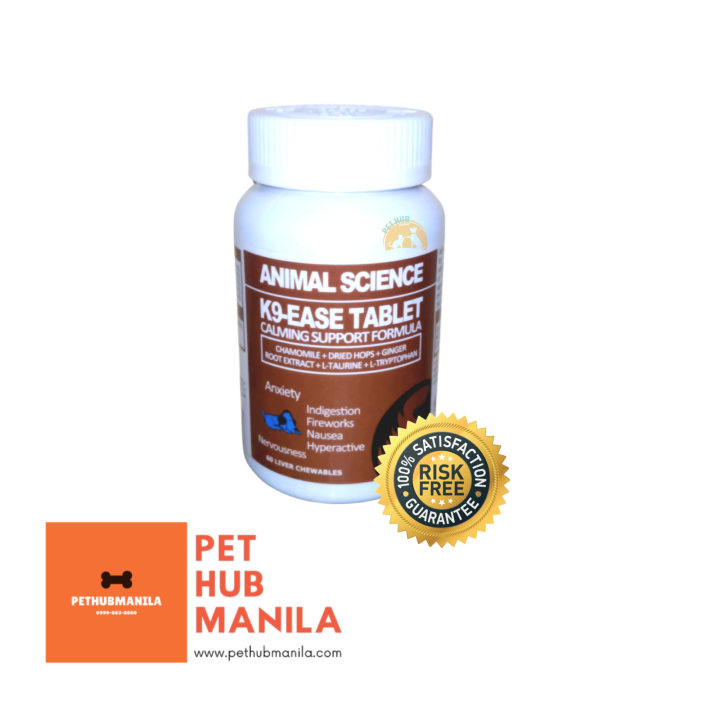 Animal Science K9 Ease Tablet Calming Support Formula 60 Liver Chews ...