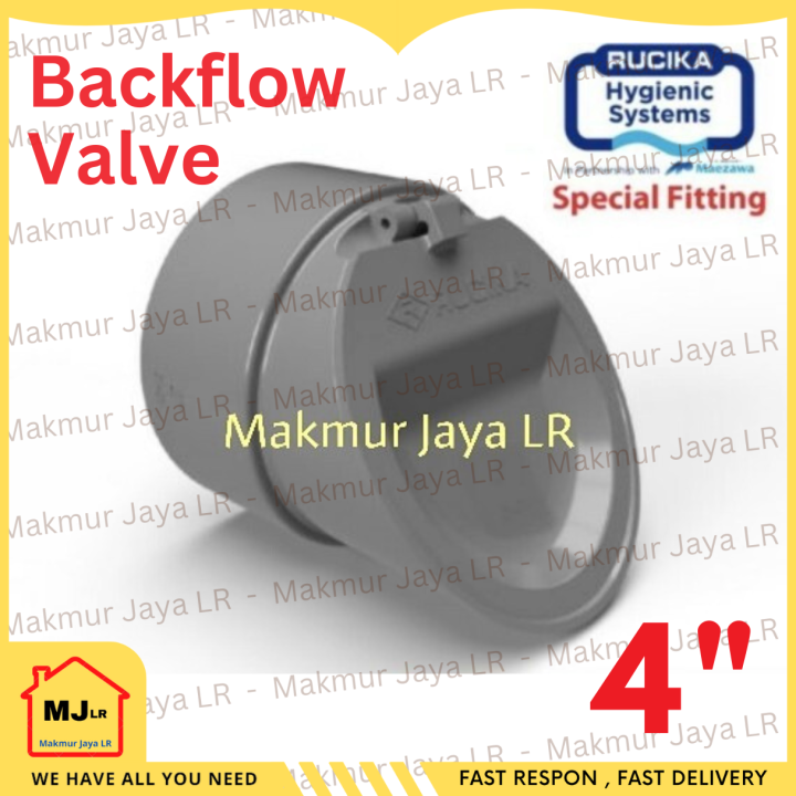 Backflow Valve 4" 4 inch RUCIKA PVC Tutup pipa anti back flow tikus ...
