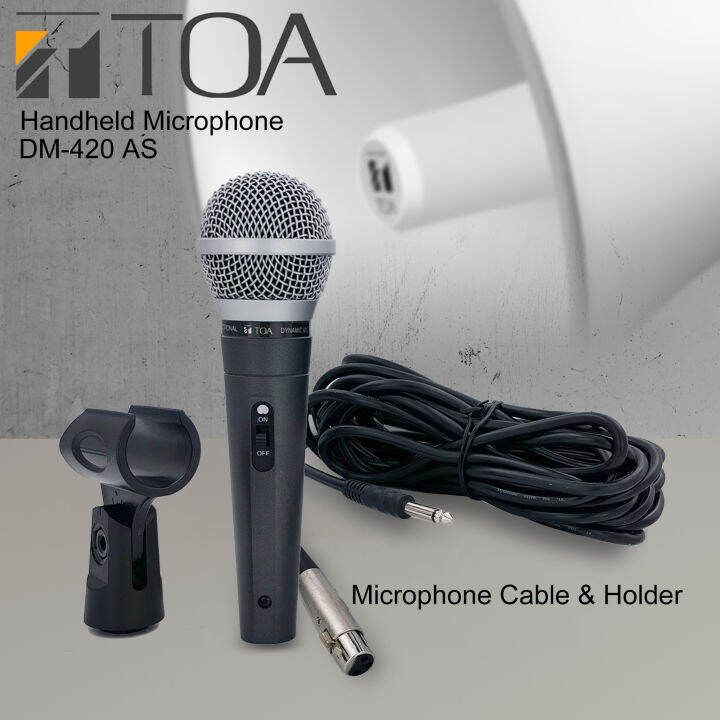 Microphone TOA DM420 / DM-420 DYNAMIC MICROPHONE MULTI PURPOSE MICROPHONE FEATURING HIGH ...