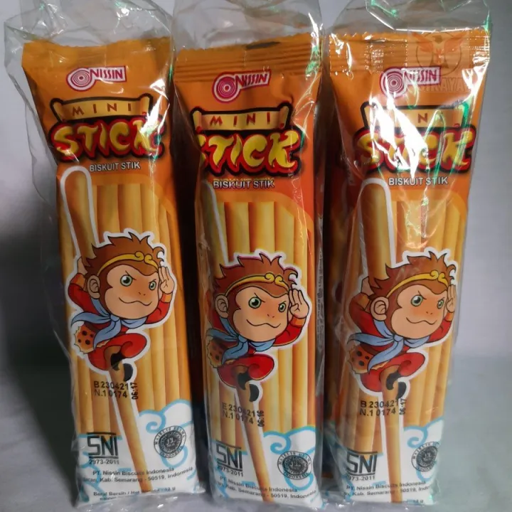 10Pcs 1Pack Nissin Mini Stick Biskuit Cemilan Snack jajanan jadul ...