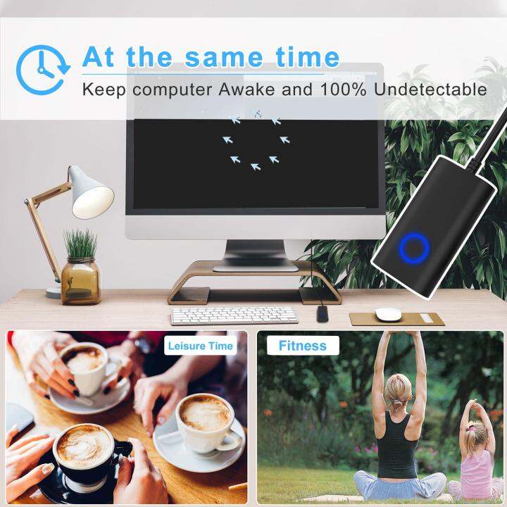 SunnE Mouse Mover with 2 Working Modes Computer USB Mouse Mover for PC ...