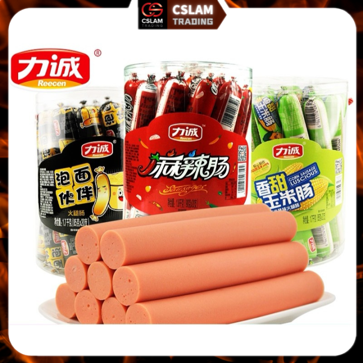 力诚 泡面火腿肠&麻辣肠 85G Reecen Spicy Delicious Sausage/ Pao Mian Sausage | Lazada