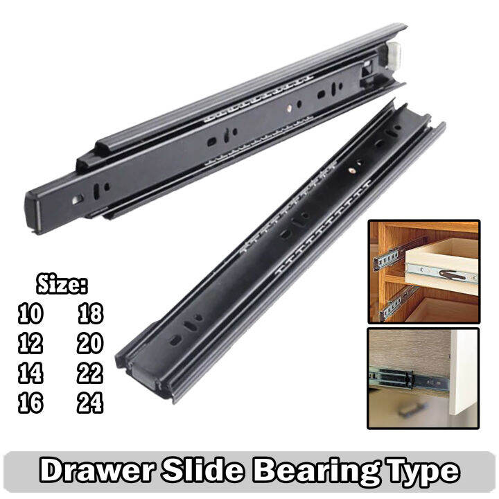 Drawer Slide Guide Ball Bearing 10/" 12" /14" /16" / 18" / 20"/22" 24 ...