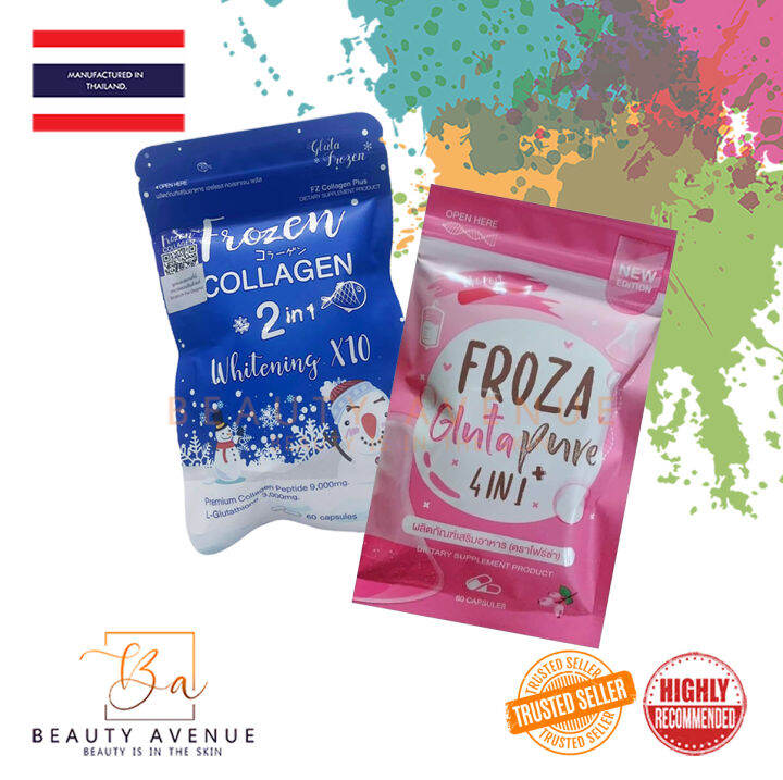 Frozen Collagen Thailand 60capsules (1) and Froza Gluta Pure 60 ...