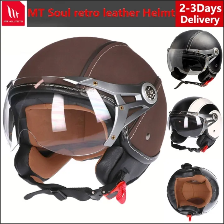 MT Helmet Vintage Helmet Retro Classic Retro Helmet Half Face Helmet ...