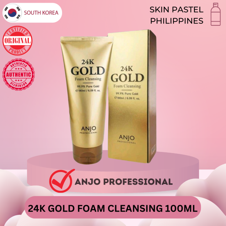 Anjo Professional 24K Gold Foam Cleansing 99.9% Gold 100ml | Lazada PH