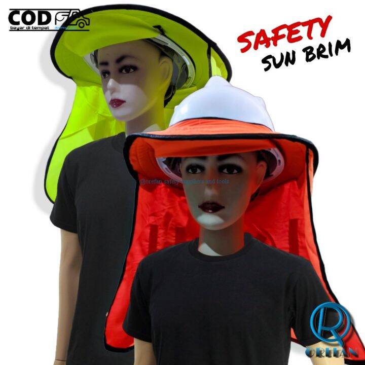 Sun Protection Cover Helm SUN BRIM (Pelindung panas untuk helm proyek ...