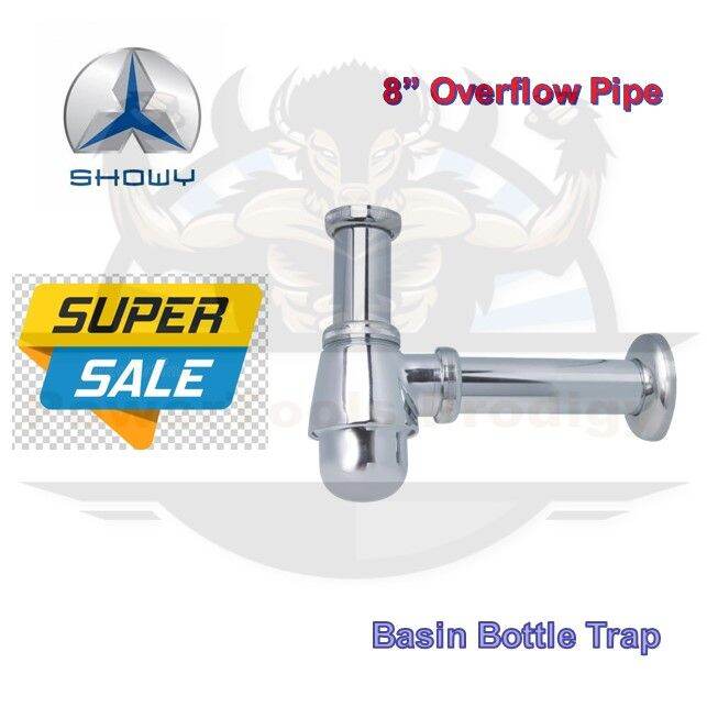 SHOWY BASIN BOTTLE TRAP WITH 8 INCH OVERFLOW PIPE | Lazada Singapore