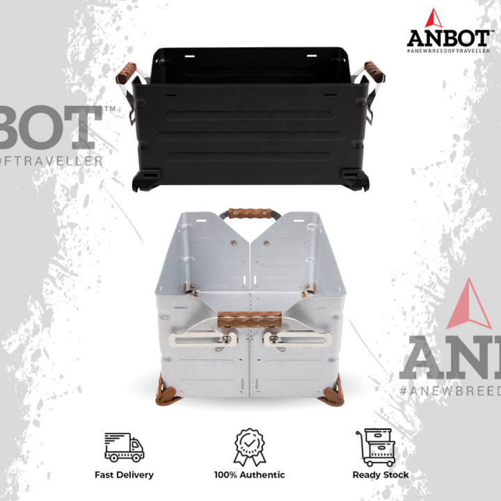 TNR CAMPING Storage Box - Family Camping Steel Portable Folding ...