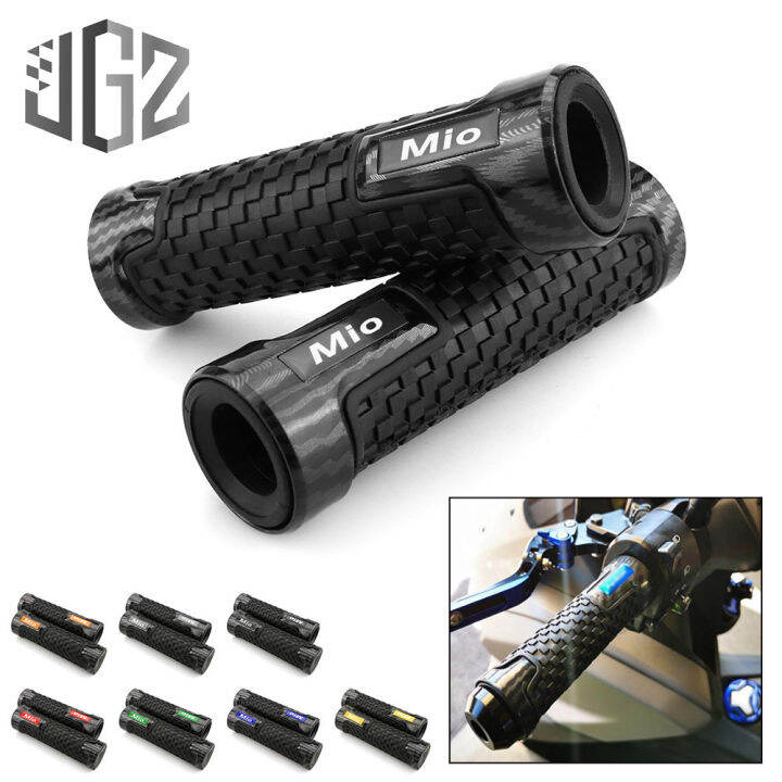 MIO Handle Grips Motorcycle Carbon Fiber Pattern Rubber Gel Hand Grips ...