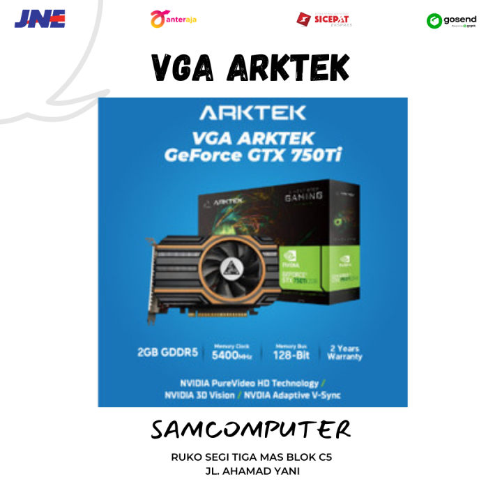 VGA Card NVIDIA ARKTEK GTX 750Ti 2GB GDDR5 128 Bit - Nvidia Geforce ...