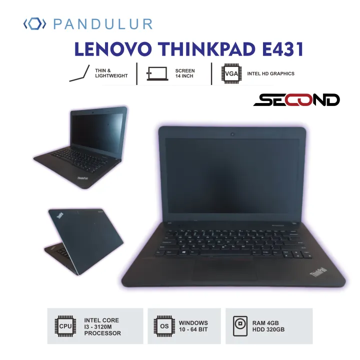 LAPTOP LENOVO THINKPAD E431 CORE I3 4GB/320GB | Lazada Indonesia