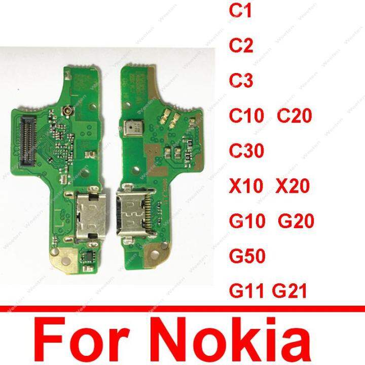 บอร์ดพอร์ตชาร์จ USB ดั้งเดิมสําหรับ Nokia X10 X20 C1 C2 C3 C10 C20 C30 ...