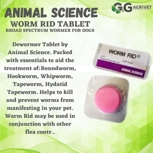 [G&G AGRIVET] ANIMAL SCIENCE WORM RID TABLET/SOLD PER PIECE/DEWORMER ...