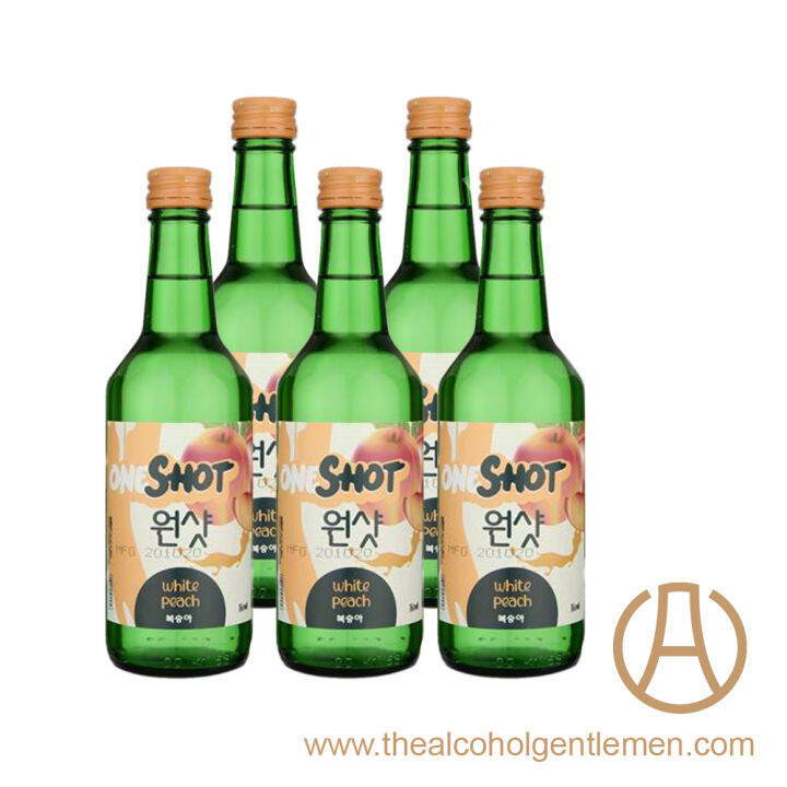 ONESHOT White Peach Soju (360ml X 5 bottles) | Lazada Singapore