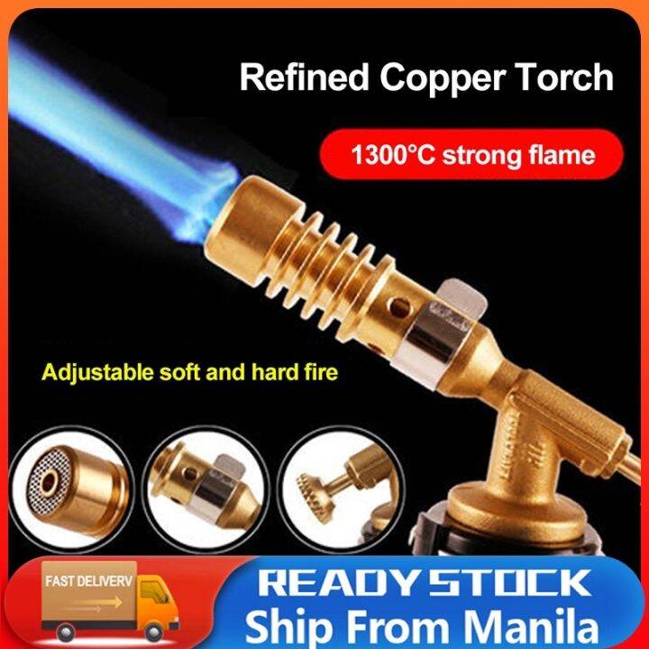 Welding Torch Portable Gas Burner Flame Gun Blowtorch Copper Flame ...
