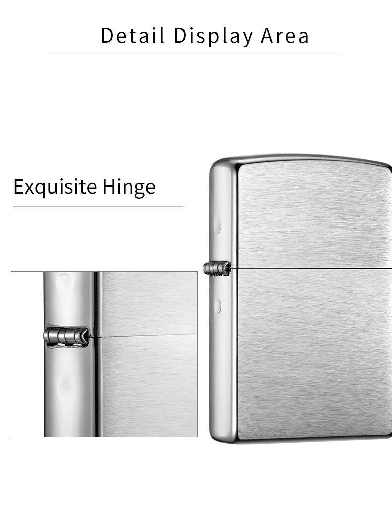 Zippo Classic Brushed Chrome Windproof Pocket Lighter | Zippo 200 (Lighter without fuel inside ...