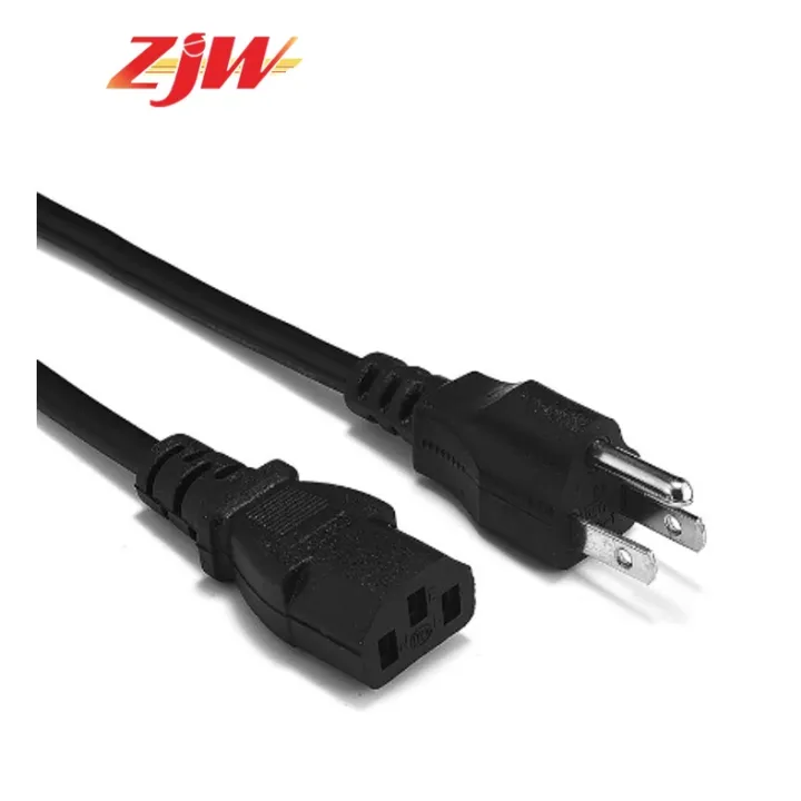 ZJW 1.5M CPU Power Cord 3 Prong Hole Computer Cord Monitor Power Cable ...