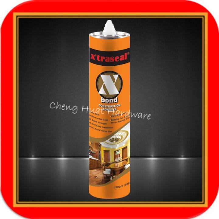 XTRASEAL X BOND CONSTRUCTION ADHESIVE SEALANT WITH SILICONE CAULKING ...