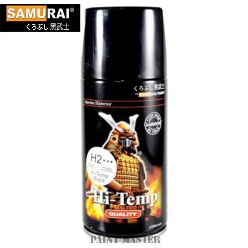 Samurai H2 Hi-Temp Black 600°c Heat Resistant Spray Paint 300ml | Lazada