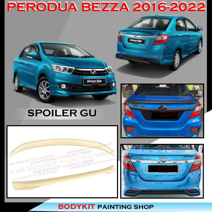 PERODUA BEZZA 2016-2019 GU GEAR UP STYLE REAR TRUNK SPOILER LIP ...