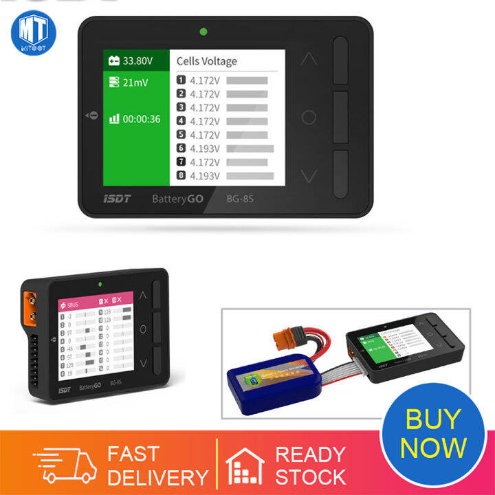 ISDT BattGo BG-8S Smart Battery Checker Balancer Receiver Signal Tester ...