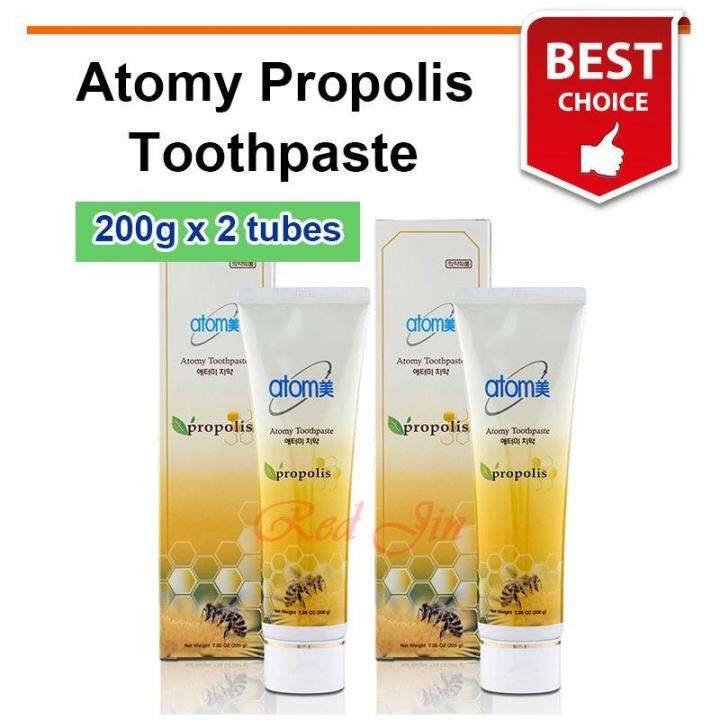 2 TUBES Korea Atomy Bee Propolis Organic Toothpaste Teeth Whitening ...