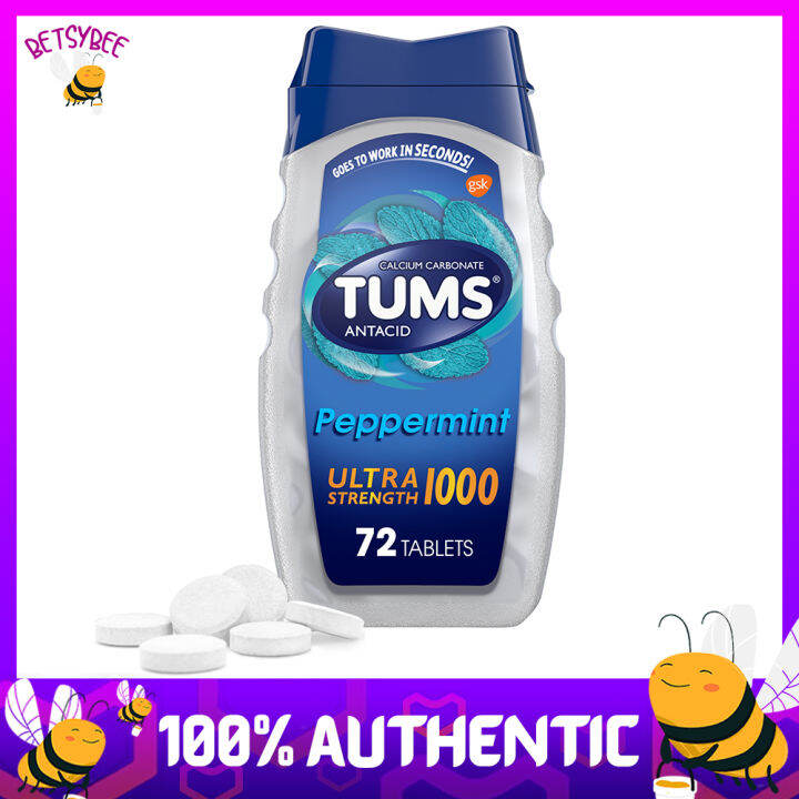 Tums Ultra Strength 1000 Antacid Peppermint 72 Chewable Tablets | Lazada PH