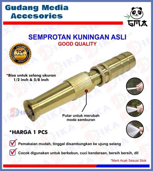 Semprotan Air Lurus Kuningan - Semprotan Air Hose Nozzle 4" | Lazada ...
