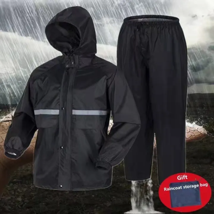 RMY #H897 Motorcycle Raincoat Jacket & Pants Unisex High quality Plain ...