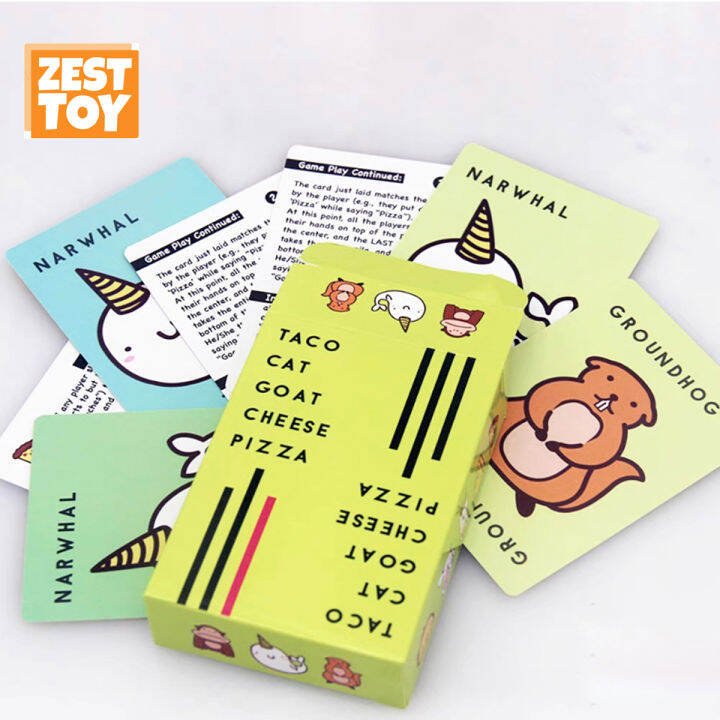 Pizza Card Game แพะเกมกระดานพิซซ่าบอร์ดเกม Taco Cat Goat Cheese เกมที่ ...