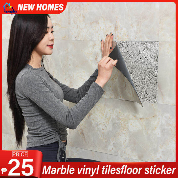 Marble Self Adhesive Vinyl Tiles PVC Floor Tiles Sticker Waterproof ...