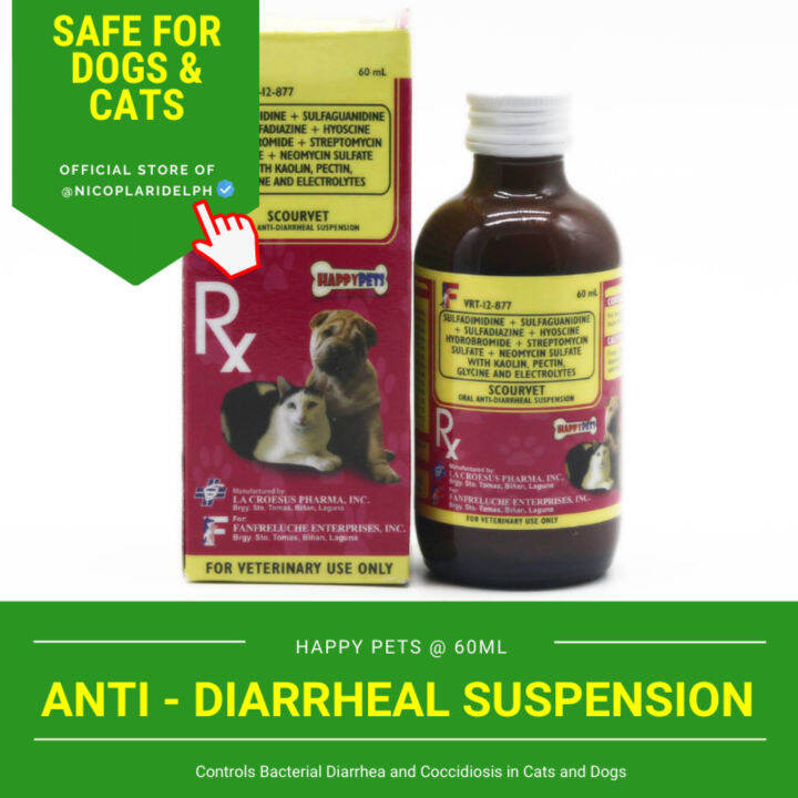 Happy Pets Scourvet Anti Diarrhea for Control of Bacteria and ...