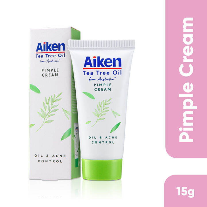 AIKEN Tea Tree Oil Pimple Cream 15g | Controls Acne Gently ...