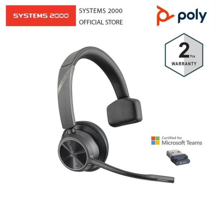 POLY VOYAGER 4310-M, MICROSOFT TEAMS, MONO BLUETOOTH HEADSET WITH BT700 ...