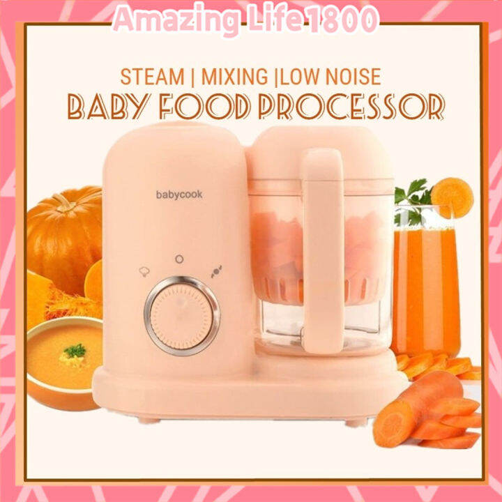 Baby Food Processor Multifunction 4 in 1 Steam Grind Cook Mix Blender ...