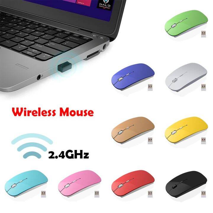 🔥🔥【COD+IN STOCK】Portable Ultra thin Desktop Silent Button 2.4GHz Wireless Mouse Optical Cordless ...