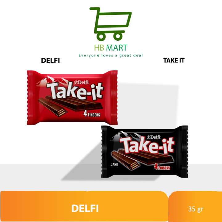 COKELAT DELFI TAKE-IT COKELAT MILK / DARK 4F 35GR | Lazada Indonesia