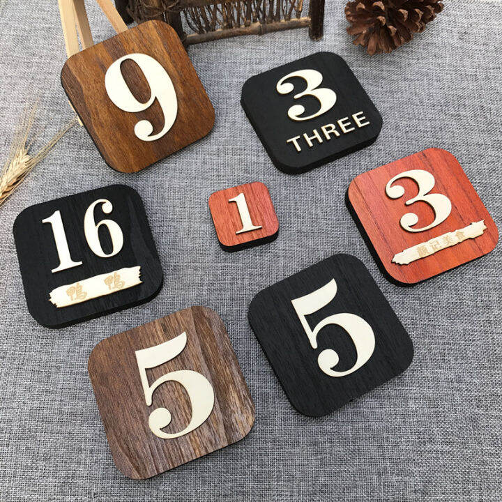 Wooden Number Card Upscale Personality Table Number Restaurant Table ...
