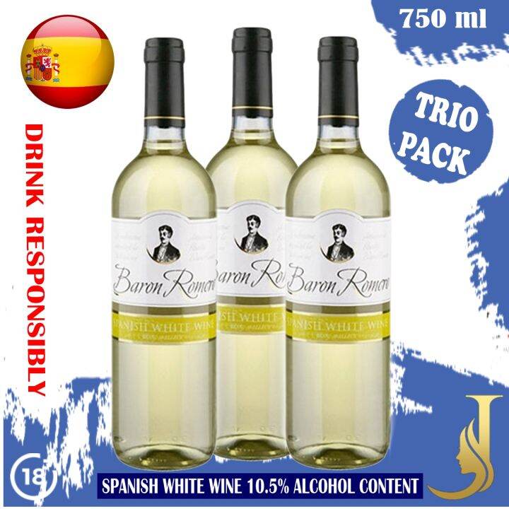 Baron Romero Spanish White Wine 750mL Trio Pack | Lazada PH