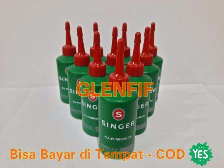 GLENFIF 10 Botol Minyak Singer All Purpose Oil Minyak Pelumas Mesin ...