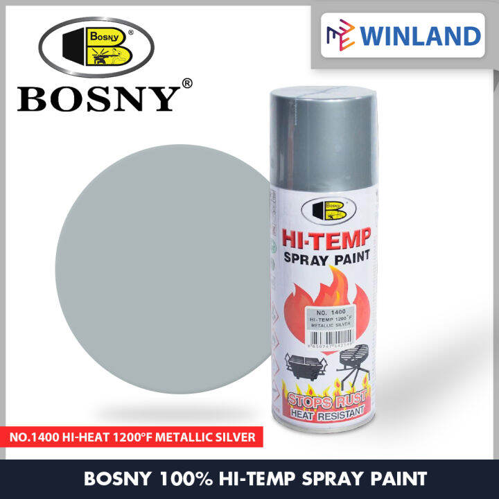 Bosny by Winland High Heat Hi Temp Resistant 1200°F Spray Paint No.1400 ...
