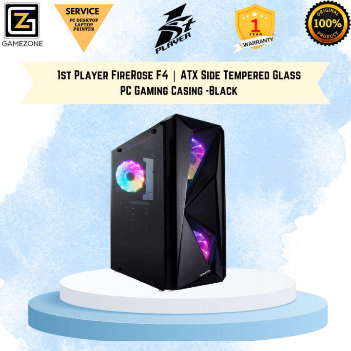 1st Player FireRose F4 | ATX Side Tempered Glass PC Gaming Casing ...