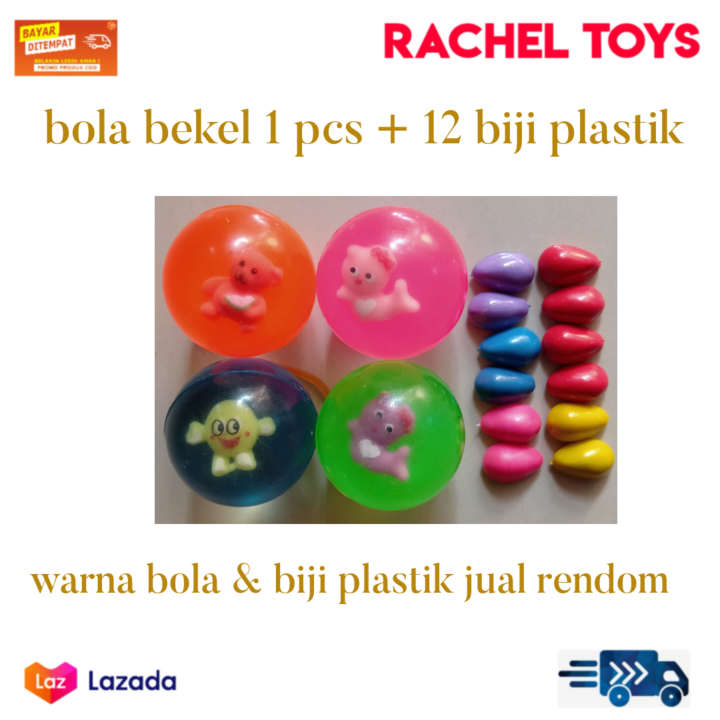BOLA BEKEL / MAINAN BEKEL / BOLA BEKEL 1 & 12 BIJI PLASTIK / DIAMETER ...