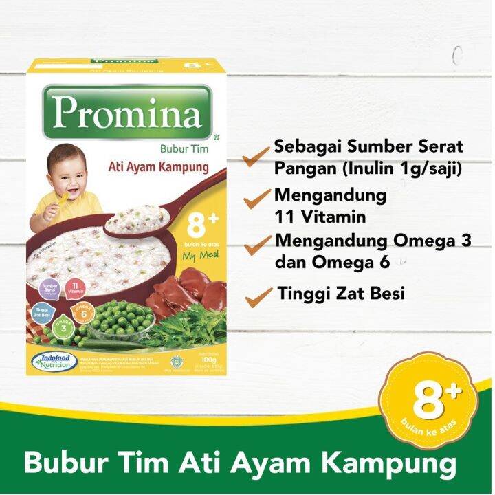 PROMINA Bubur Tim 8 to 24 Bulan Ati Ayam Kampung 100 g / bubur bayi ...