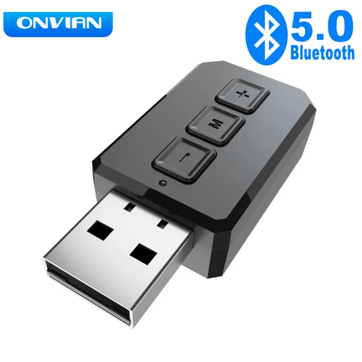 Onvian USB Bluetooth 5.0 Adapter Dongle Mini Handsfree Audio Receiver ...
