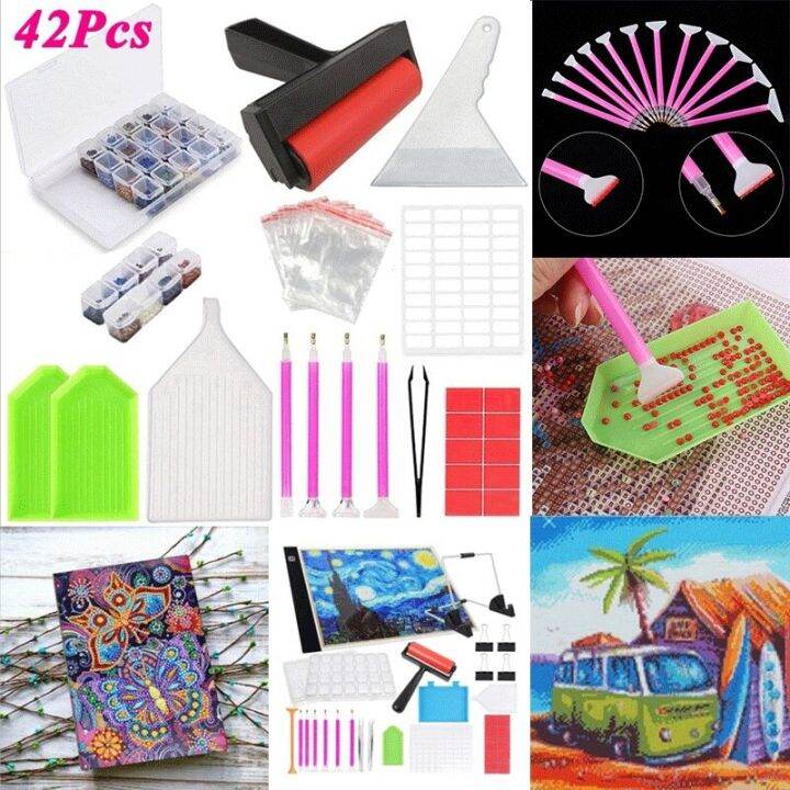 LateHome DIY Diamond Painting Tools 40/42/44/52/56/74 Pcs Alat Lukisan ...